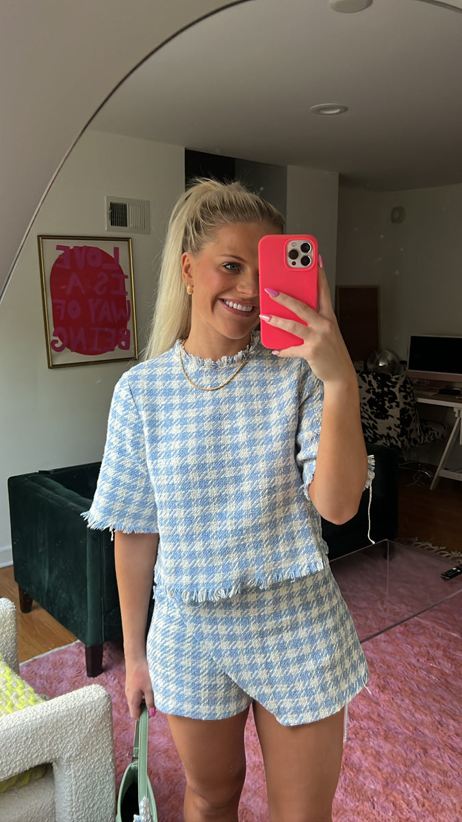 Bow & Pearl Set// Blue *ALMOST GONE* – Coco McCall Shop