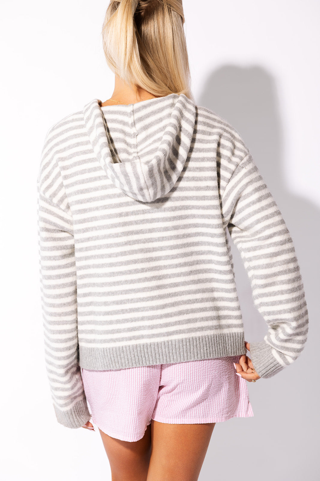 Club Cutie Zip-Up // Grey Stripe *RESTOCKED* – Coco McCall Shop