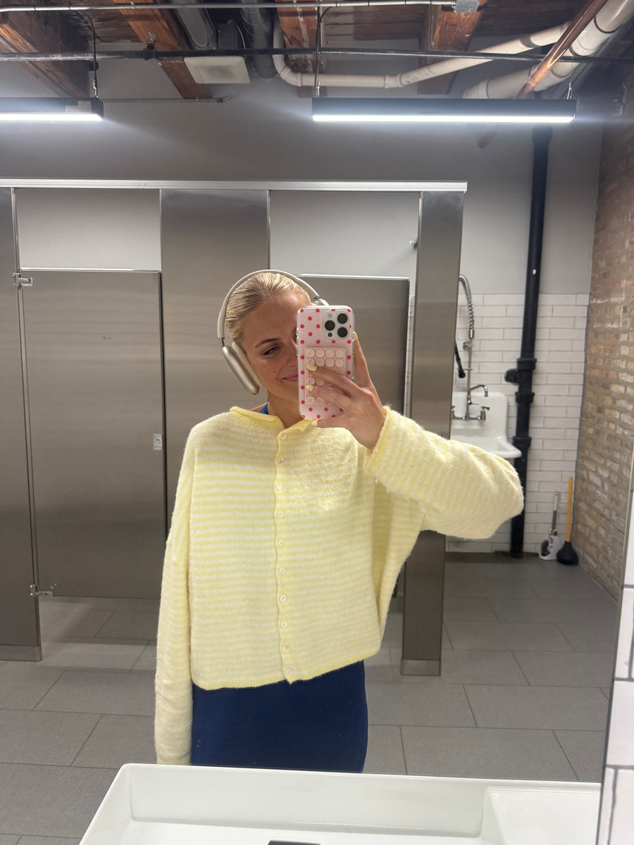 Coco Cutie Cardigan // Butter Stripe – Coco McCall Shop