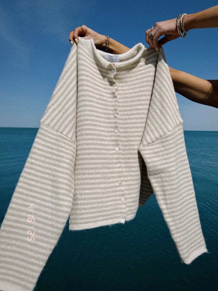 Coco Cutie Cardigan // Cream Stripe *RESTOCKED* – Coco McCall Shop