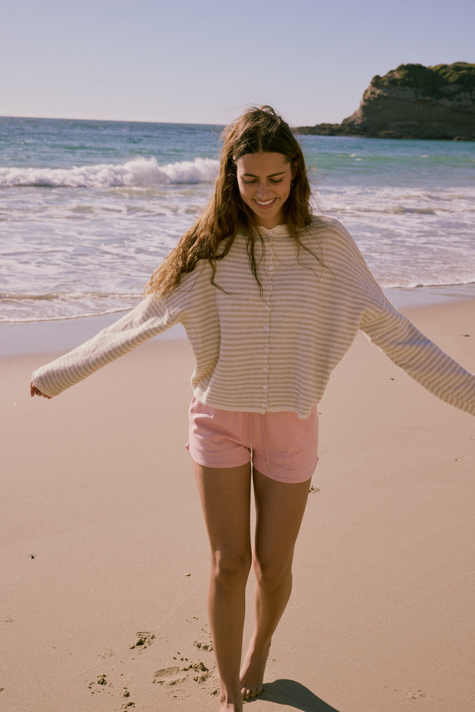 Coco Cutie Cardigan // Cream Stripe *RESTOCKED* – Coco McCall Shop