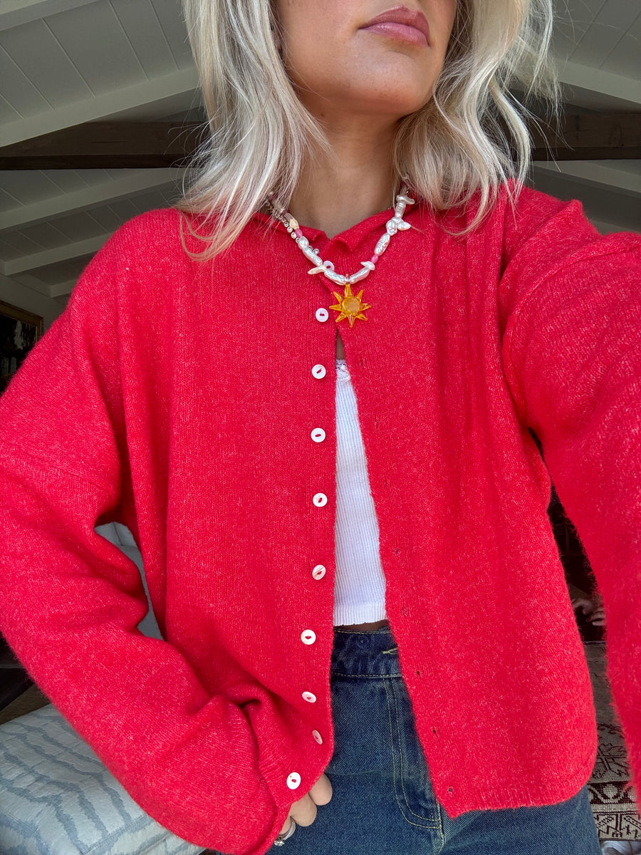 Coco Cutie Cardigan // Red *PREORDER 5/20* – Coco McCall Shop