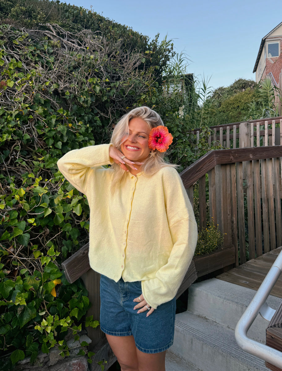 Coco Cutie Cardigan // Butter Yellow *RESTOCKED* – Coco McCall Shop