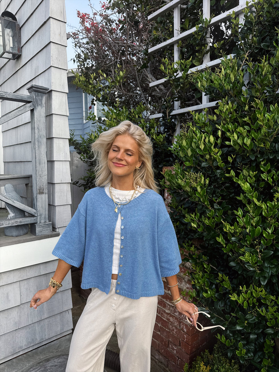 Coastal Cardigan // Ocean Blue – Coco McCall Shop