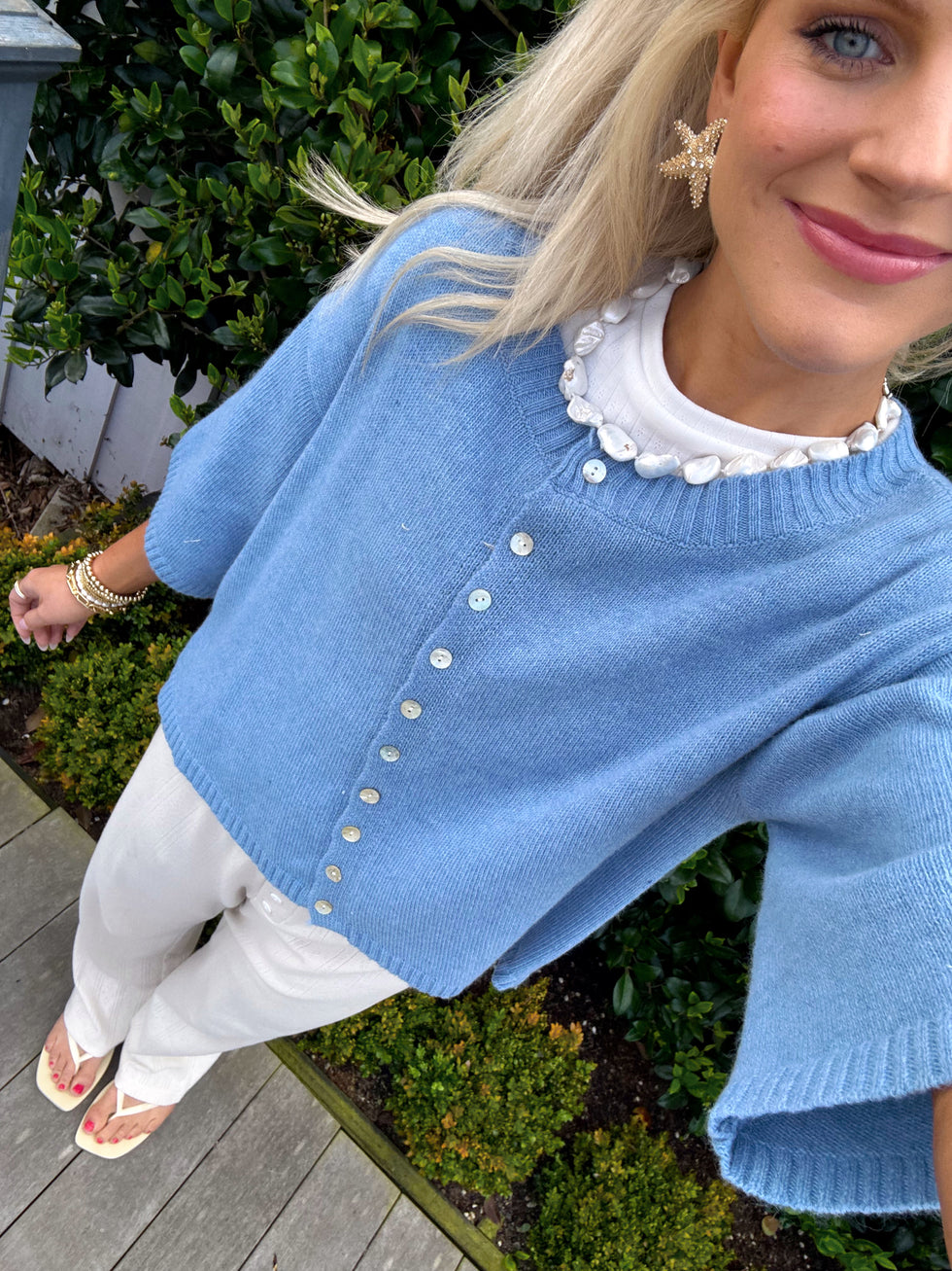 Coastal Cardigan // Ocean Blue – Coco McCall Shop
