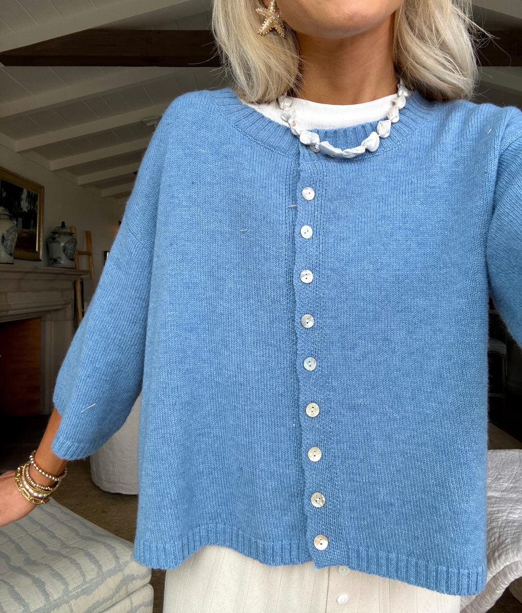 Coastal Cardigan // Ocean Blue – Coco McCall Shop