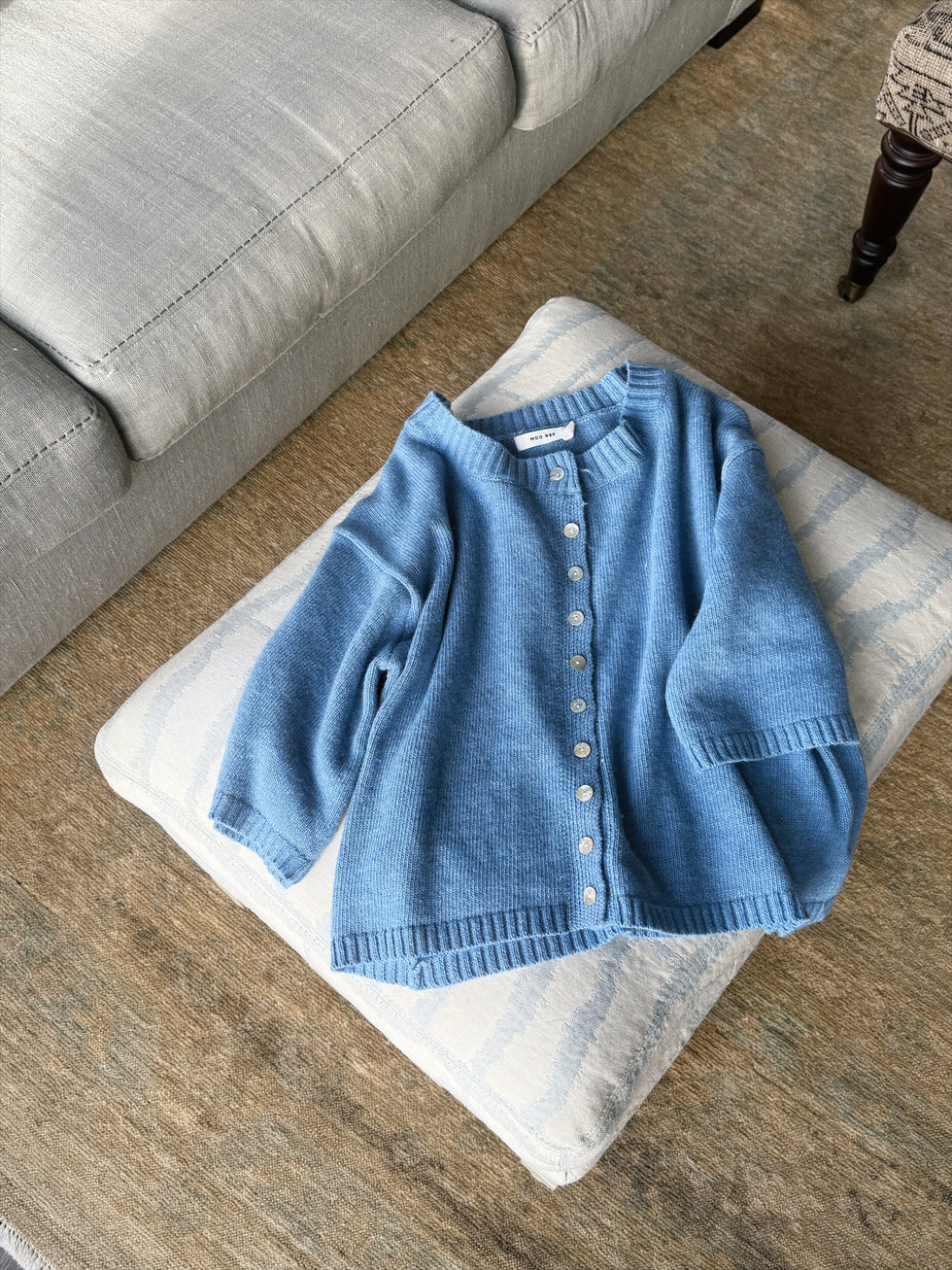 Coastal Cardigan // Ocean Blue – Coco McCall Shop