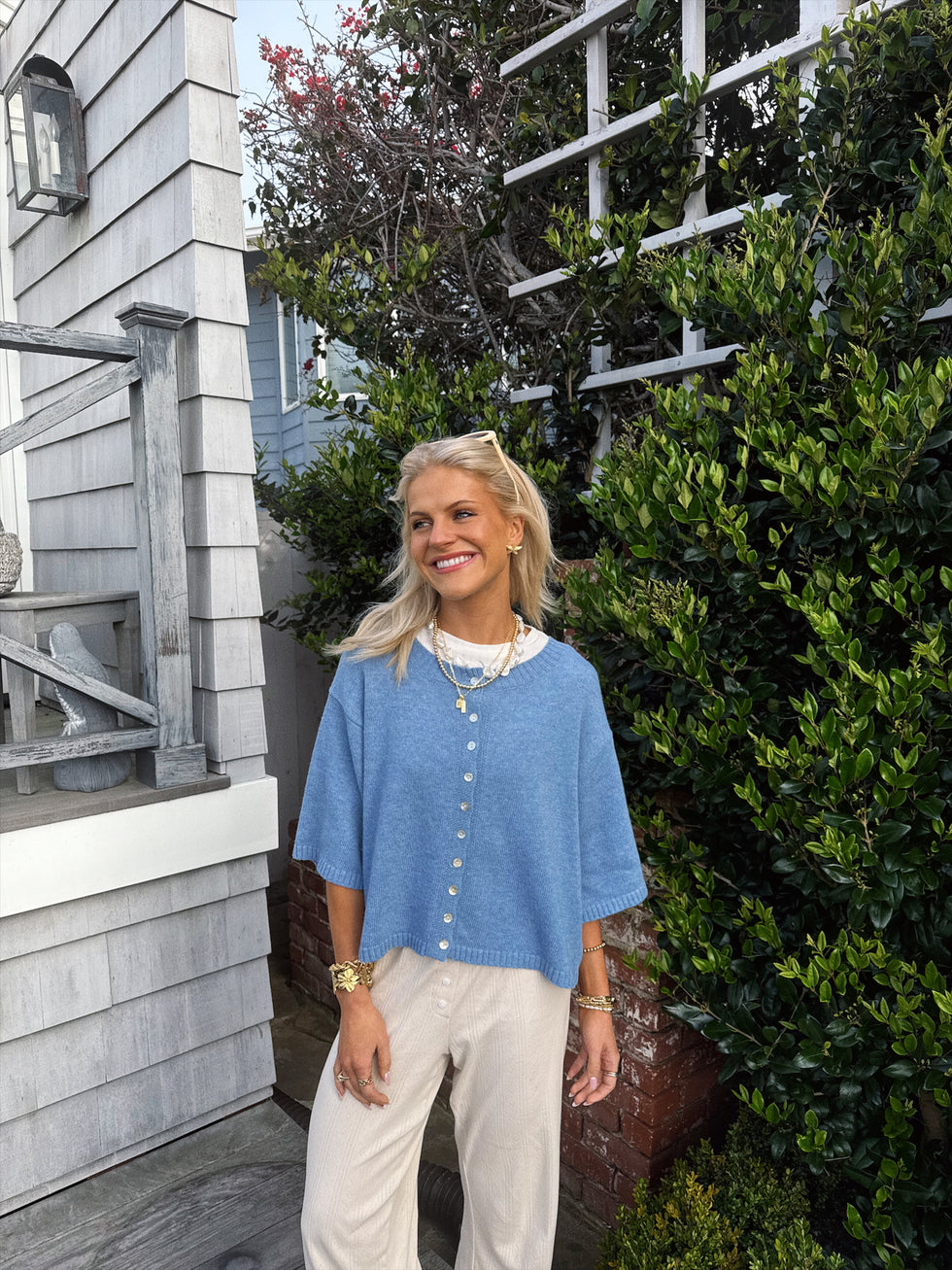 Coastal Cardigan // Ocean Blue – Coco McCall Shop