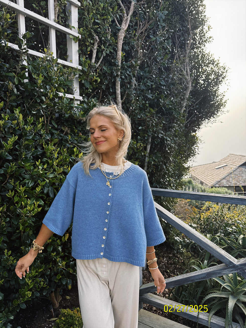 Coastal Cardigan // Ocean Blue – Coco McCall Shop