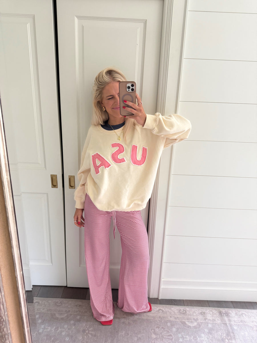 Sunny and Striped Pants // Red – Coco McCall Shop