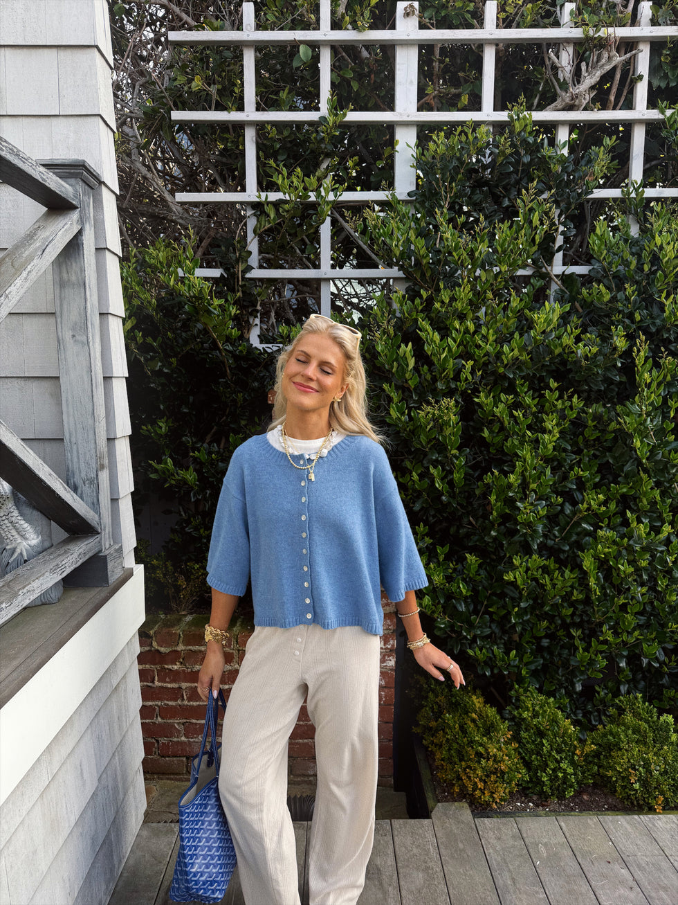 Coastal Cardigan // Ocean Blue – Coco McCall Shop