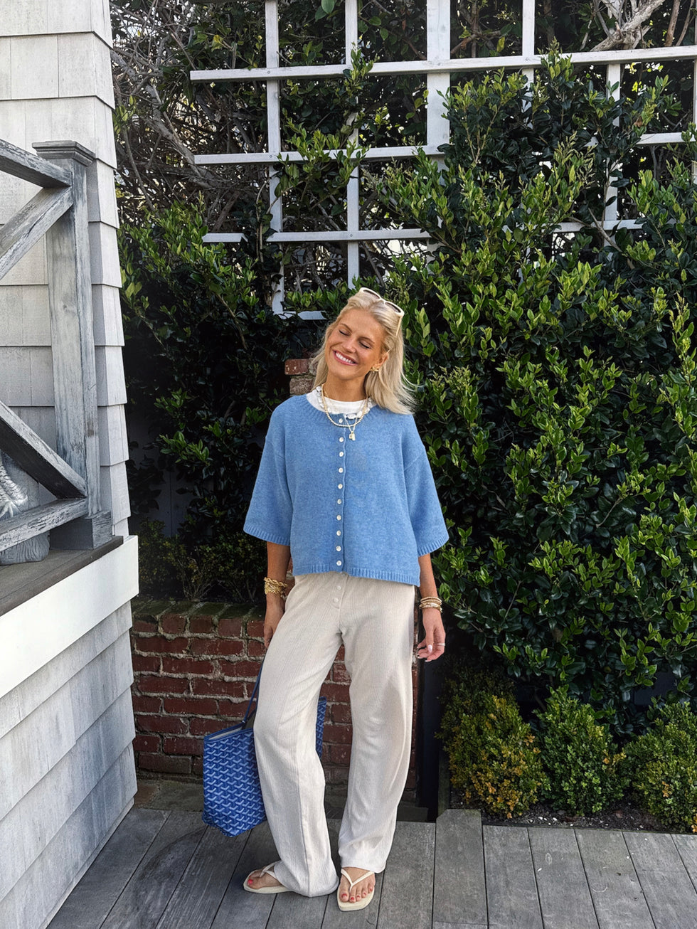 Coastal Cardigan // Ocean Blue – Coco McCall Shop