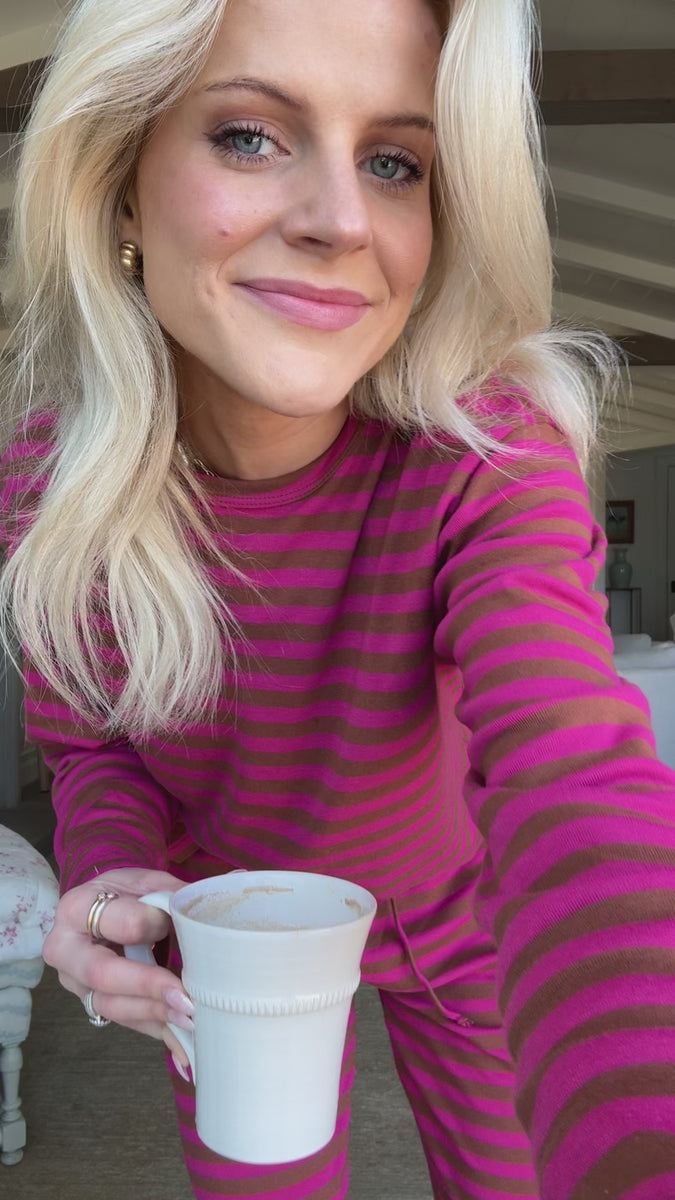 Beach Bum Striped Set // Sunset Pink – Coco McCall Shop